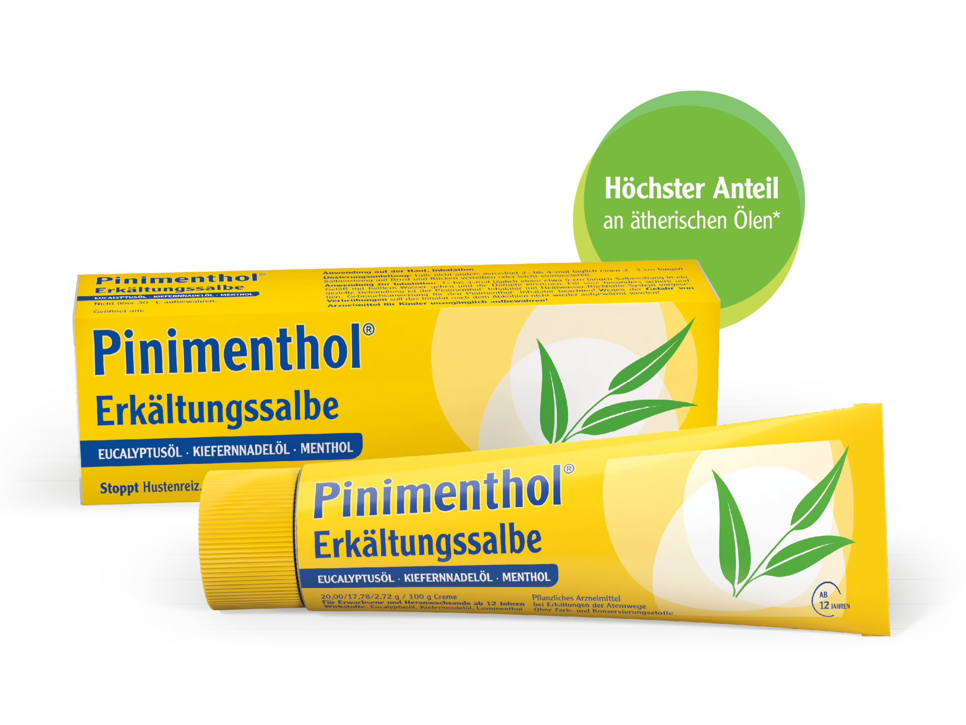 Pinimenthol® Erkältungssalbe hilft bei Schnupfen und Erkältungsbeschwerden